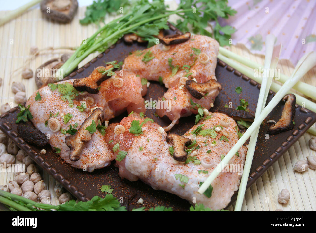 wing chicken pullet fresh meat food aliment spice asia wing asiatic ...
