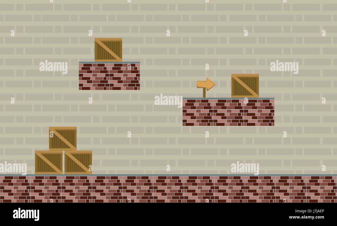 Style collection game background with wall Stock Vector Image & Art - Alamy