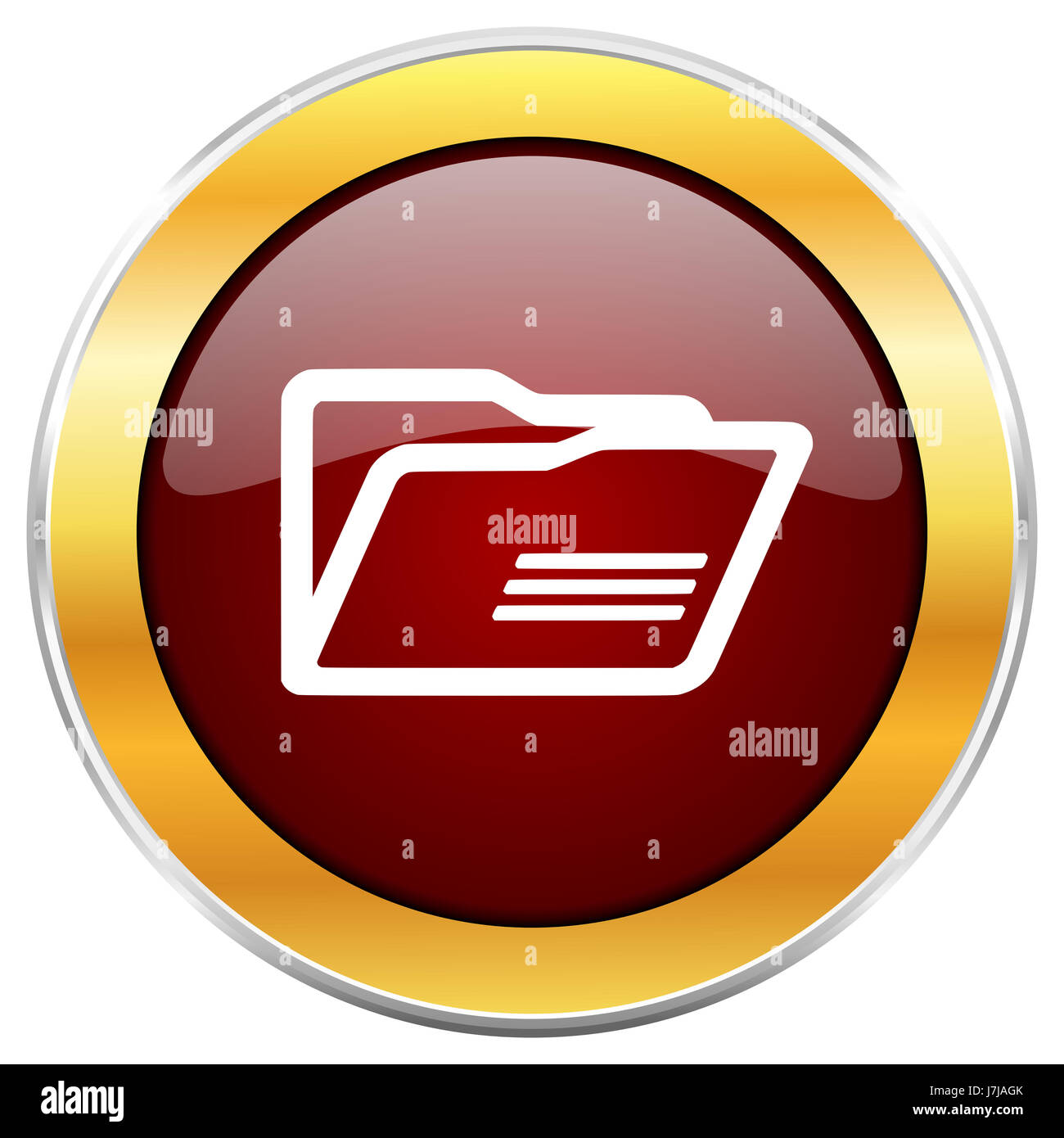 Glossy folder icon mobile app Cut Out Stock Images & Pictures - Alamy