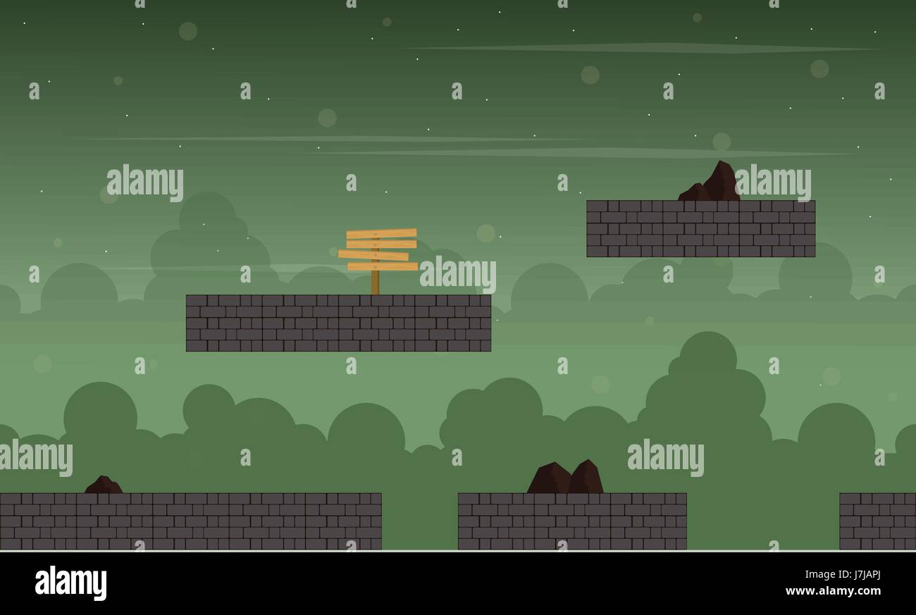 Game background at night scenery Stock Vector Image & Art - Alamy