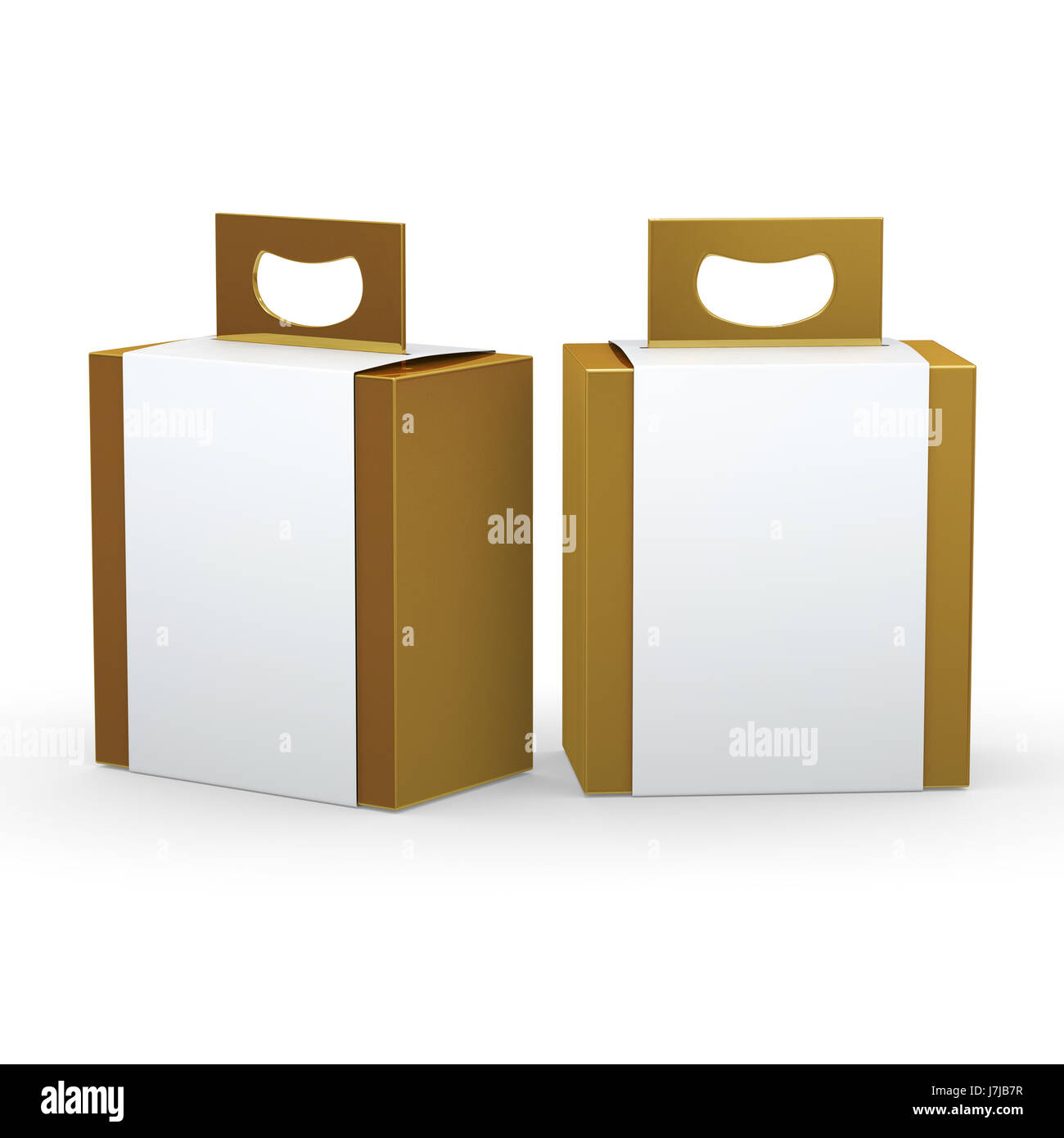 Gold paper box with white wrap and handle packaging for variety ...
