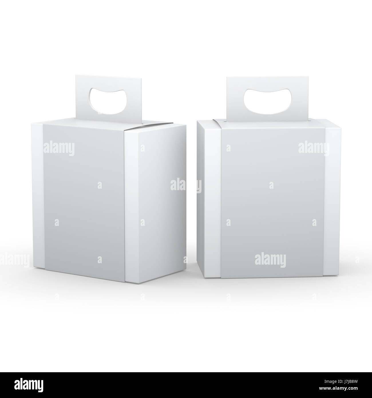 White paper box with gray wrap and handle packaging for variety ...