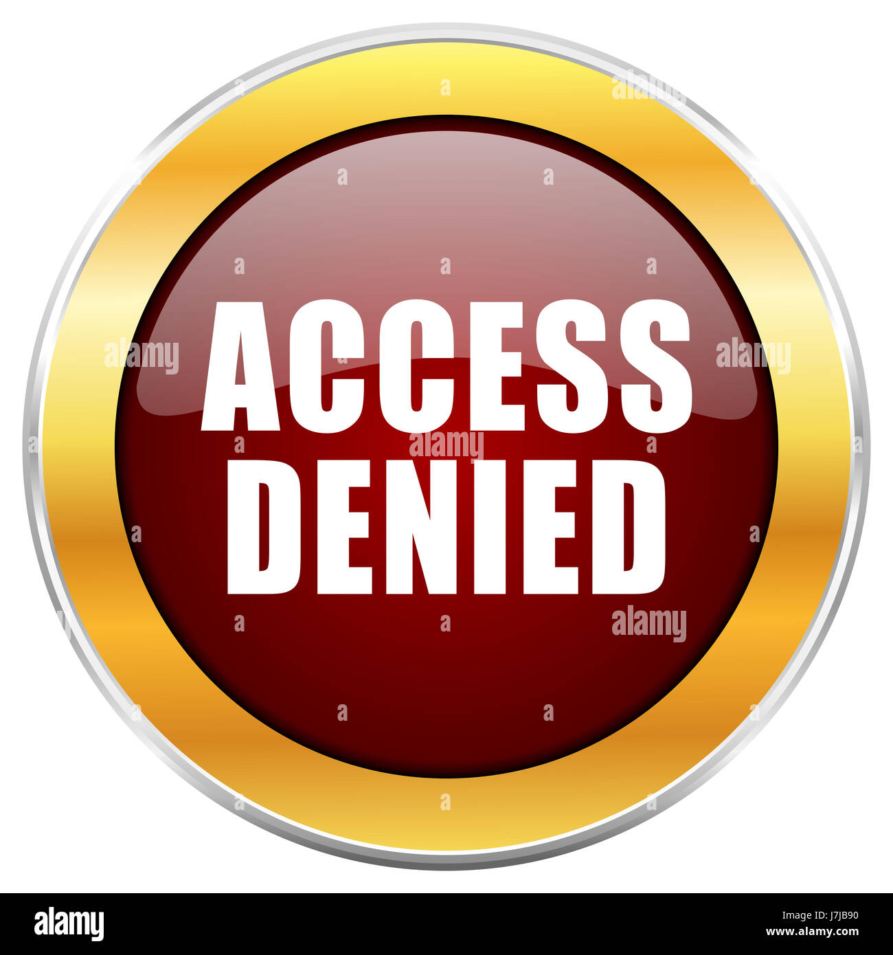 Denied circle red prohibited icon hi-res stock photography and images ...