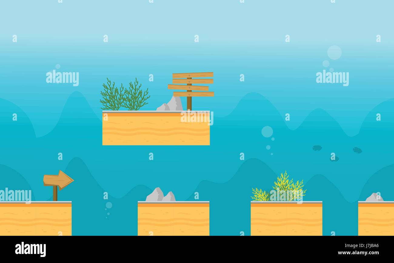 Collection stock underwater style background game Stock Vector Image ...