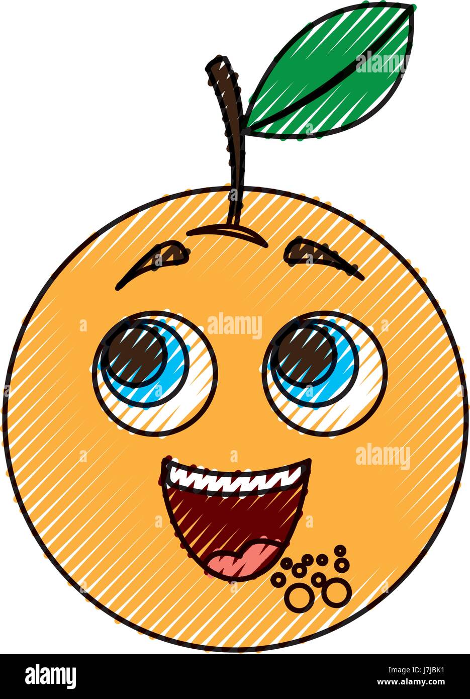orange happy kawaii character Stock Vector Image & Art - Alamy