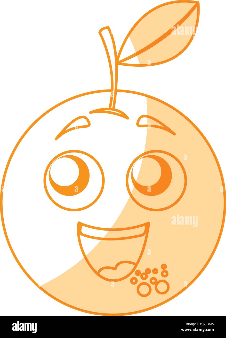 orange happy kawaii character Stock Vector Image & Art - Alamy