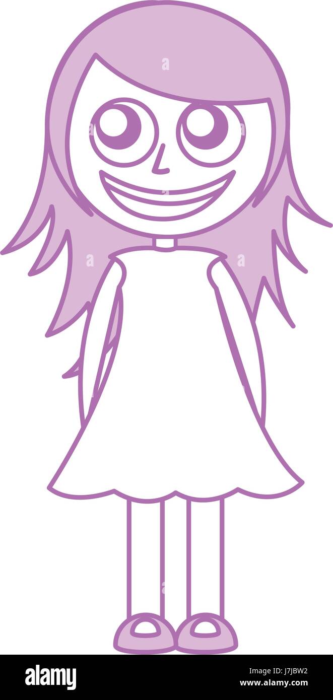 cute little girl character Stock Vector Image & Art - Alamy