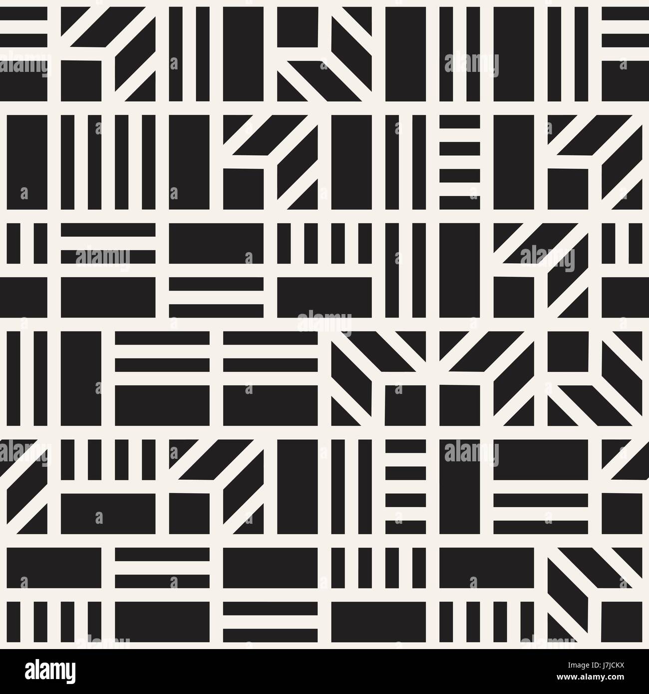 Vector seamless pattern. Mesh repeating texture. Linear grid with chaotic shapes. Stylish ...