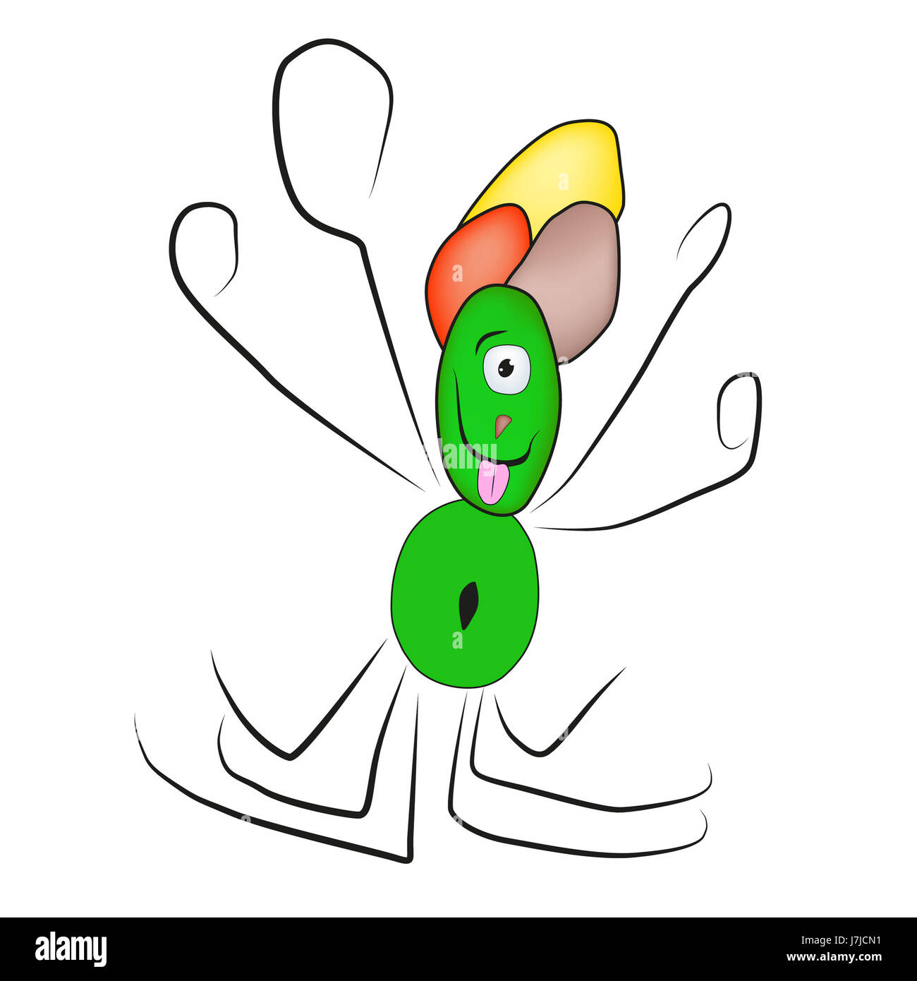 Happy little monster Cut Out Stock Images & Pictures - Alamy