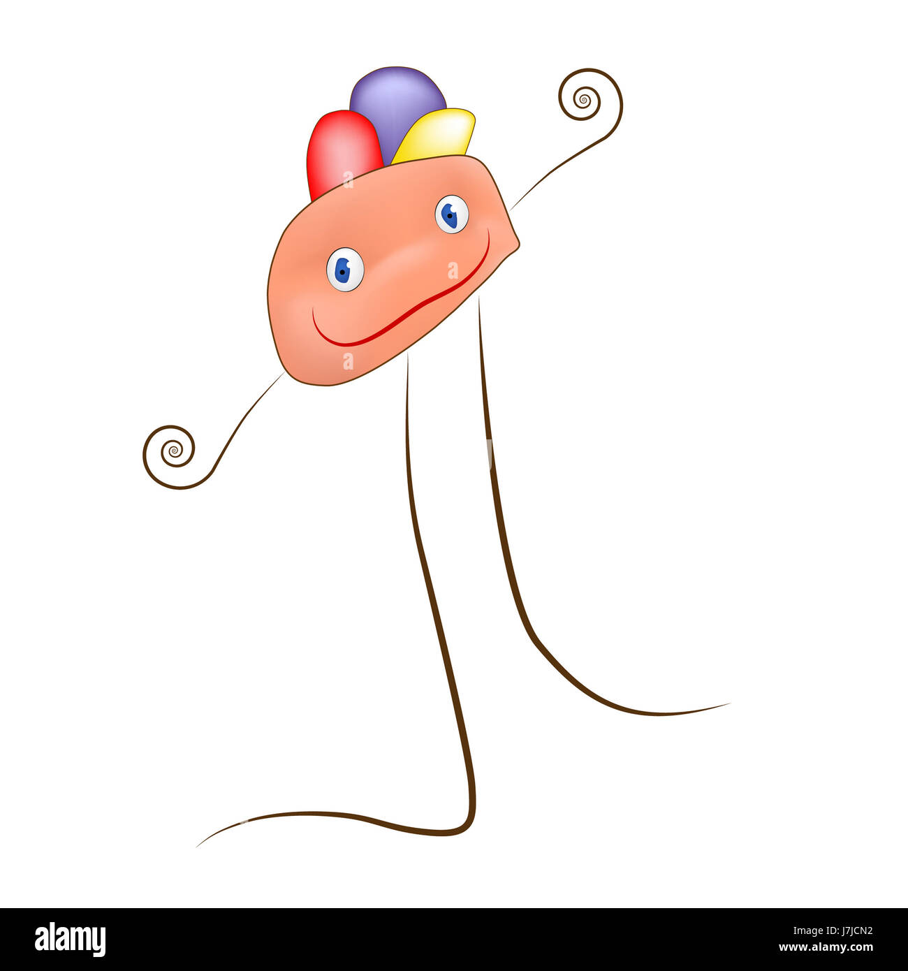 Cute smiling monster Stock Photo - Alamy