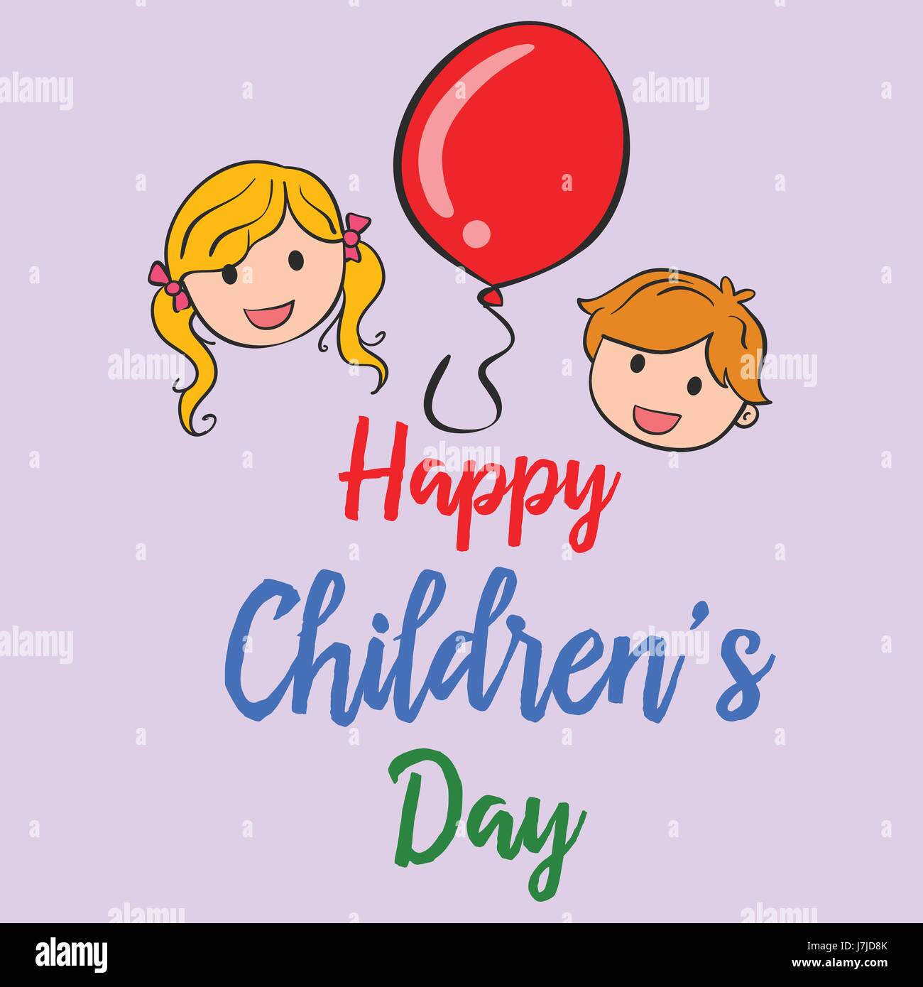 Happy childrens Day cute style background Stock Vector Image & Art - Alamy