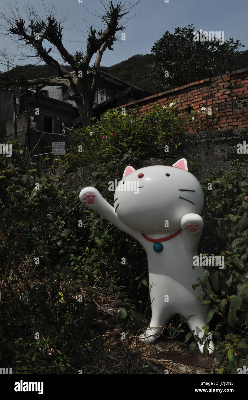 Taiwan, Houtong Cat Village Stock Photo - Alamy