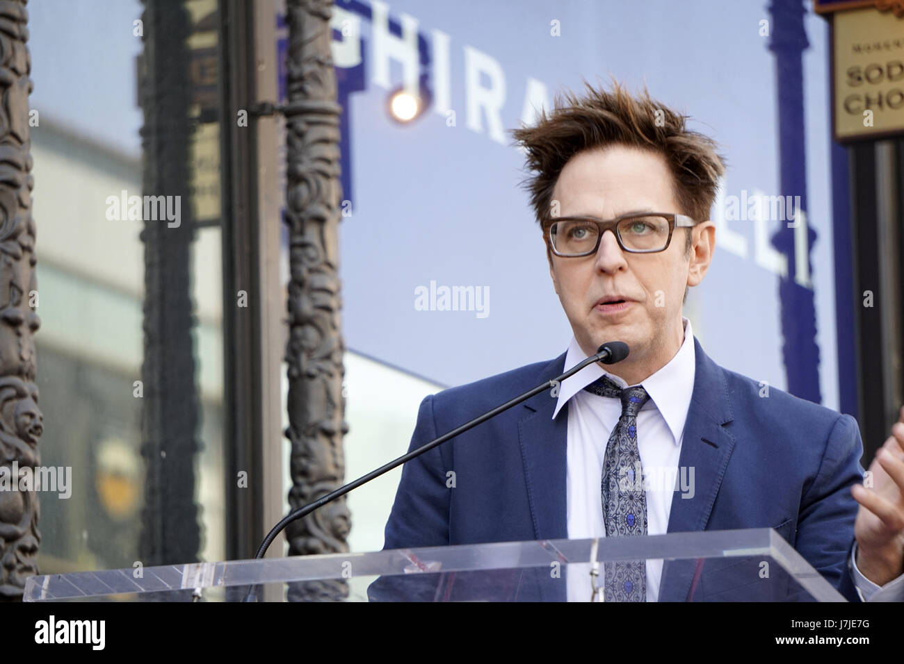 James Gunn attending the Walk of Fame Star for Chris Pratt ceremony on ...