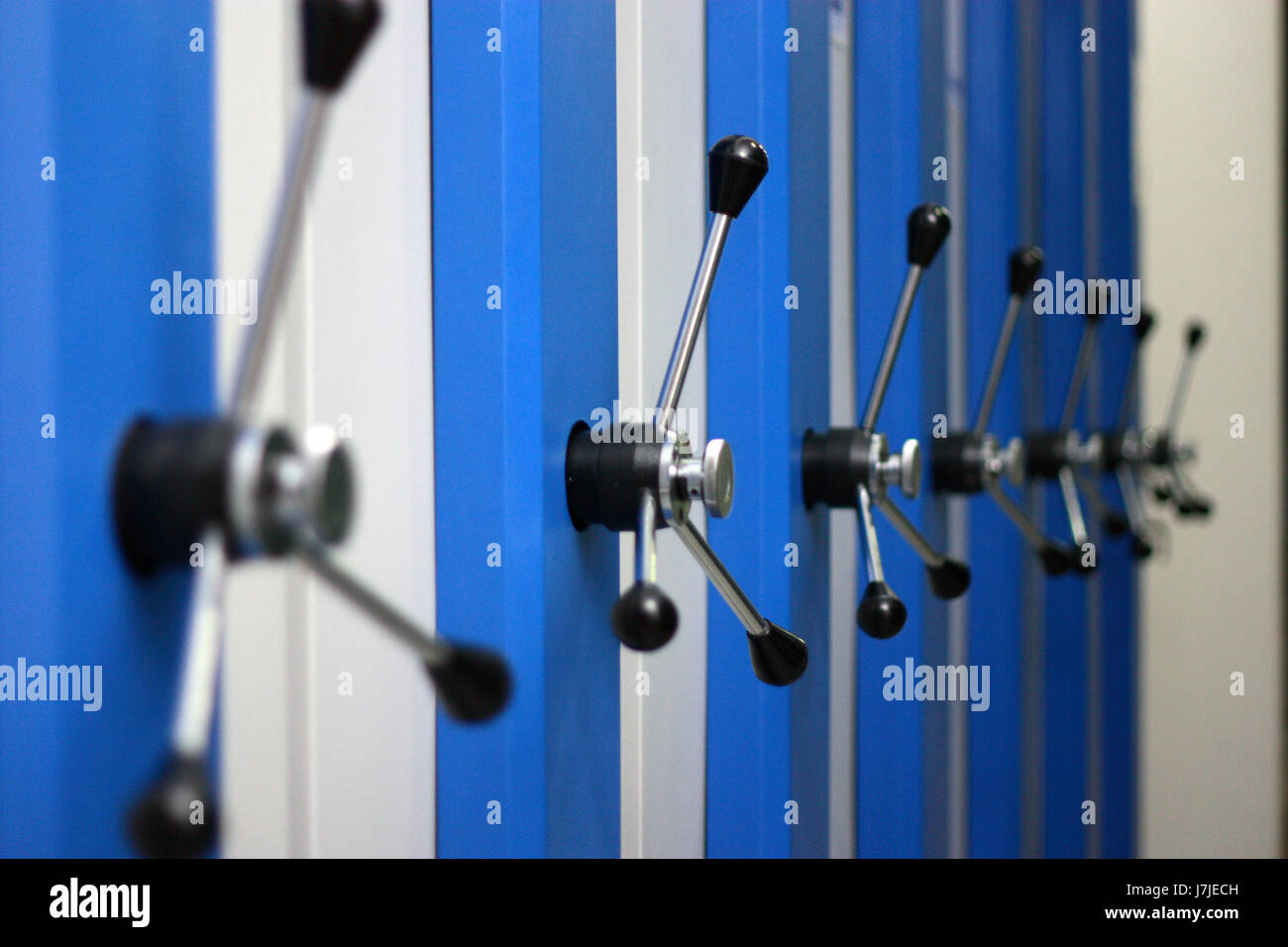 The photograph shows the compact and effective file storage system ...