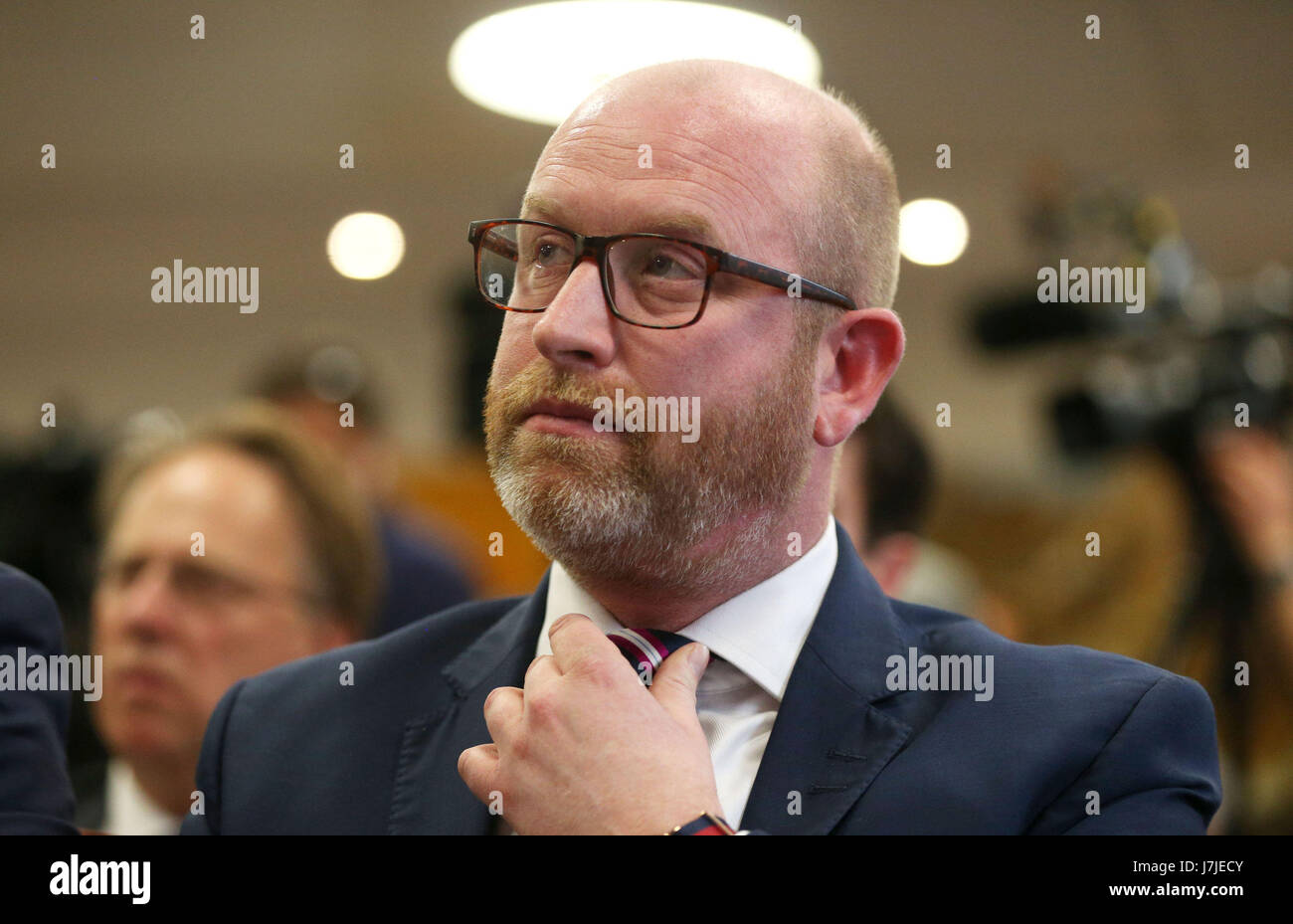 Ukip leader Paul Nuttall watches Suzanne Evans speak at the launch of ...