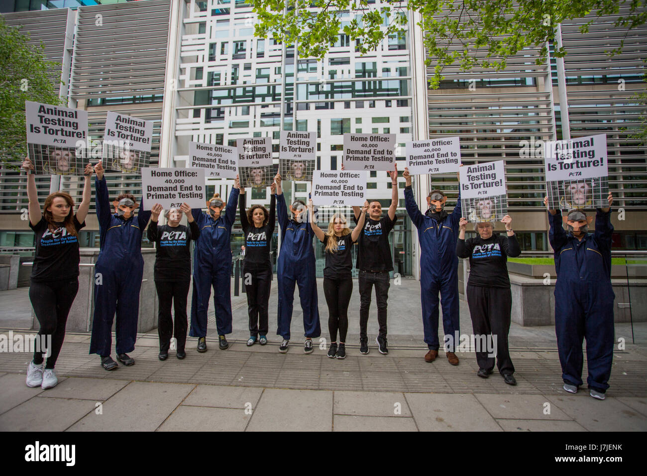 To mark World Day for Animals in Laboratories (24 April), PETA members ...