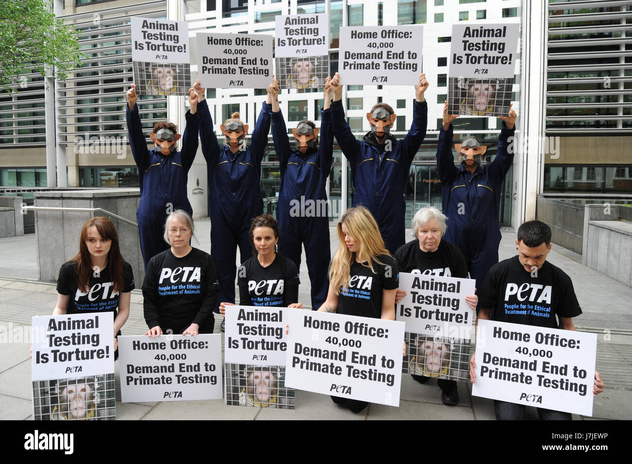 Peta protest animal experiments hi-res stock photography and images - Alamy