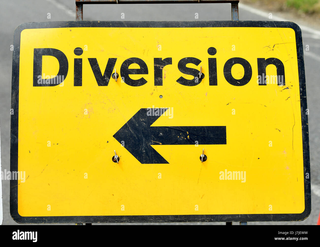 Diversion Sign London High Resolution Stock Photography and Images - Alamy
