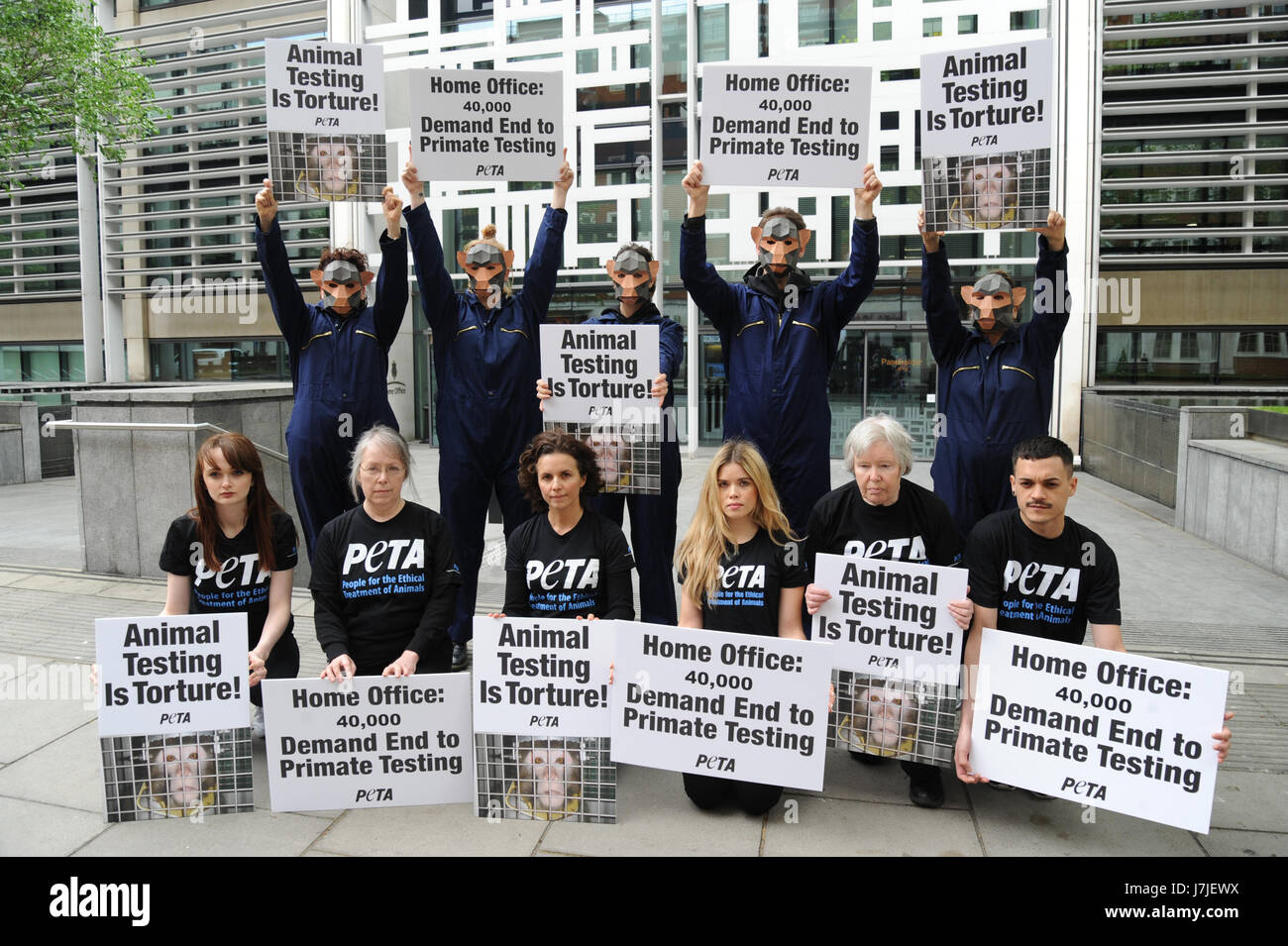 Peta protest animal experiments hi-res stock photography and images - Alamy