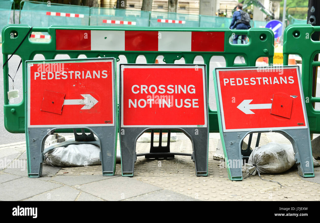 Pedestrains this way sign hi-res stock photography and images - Alamy