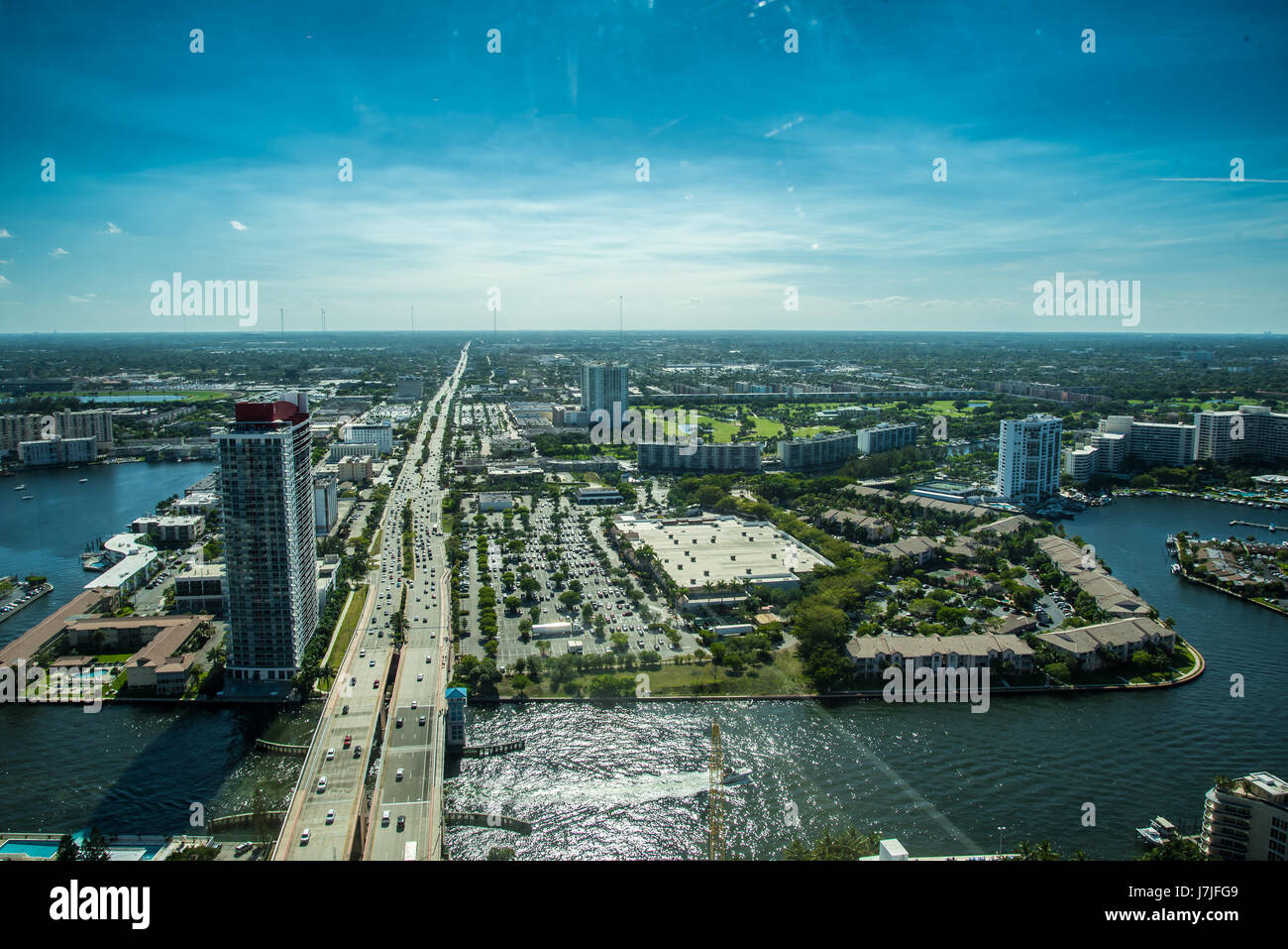 miami beach cityscape landscape Stock Photo - Alamy