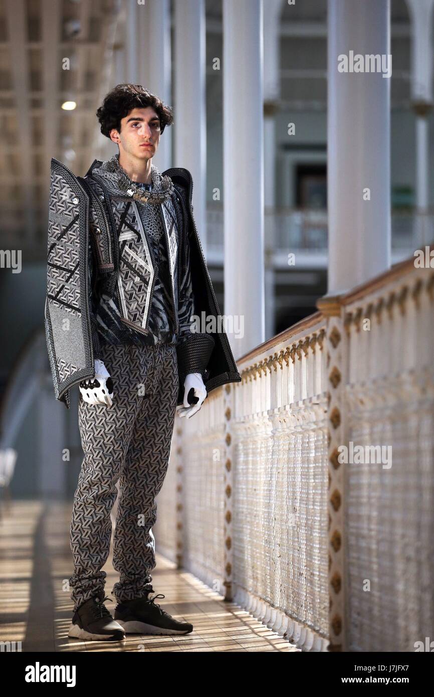 Model Marti Salip Ventura wears a futuristic design by Masters student ...