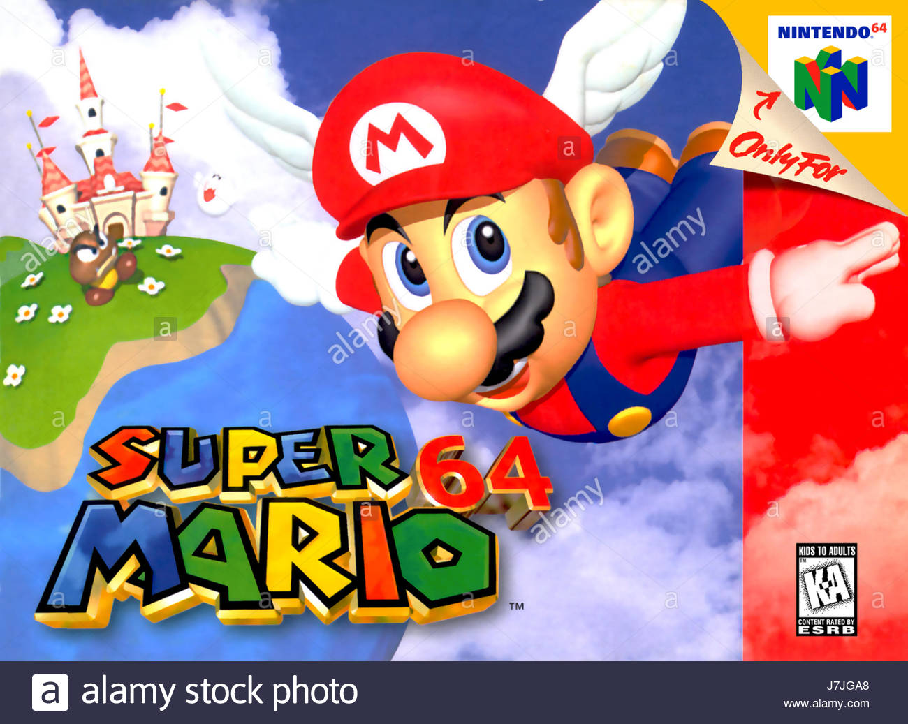 Super Mario 64 original N64 game box art photograph Stock Photo ...