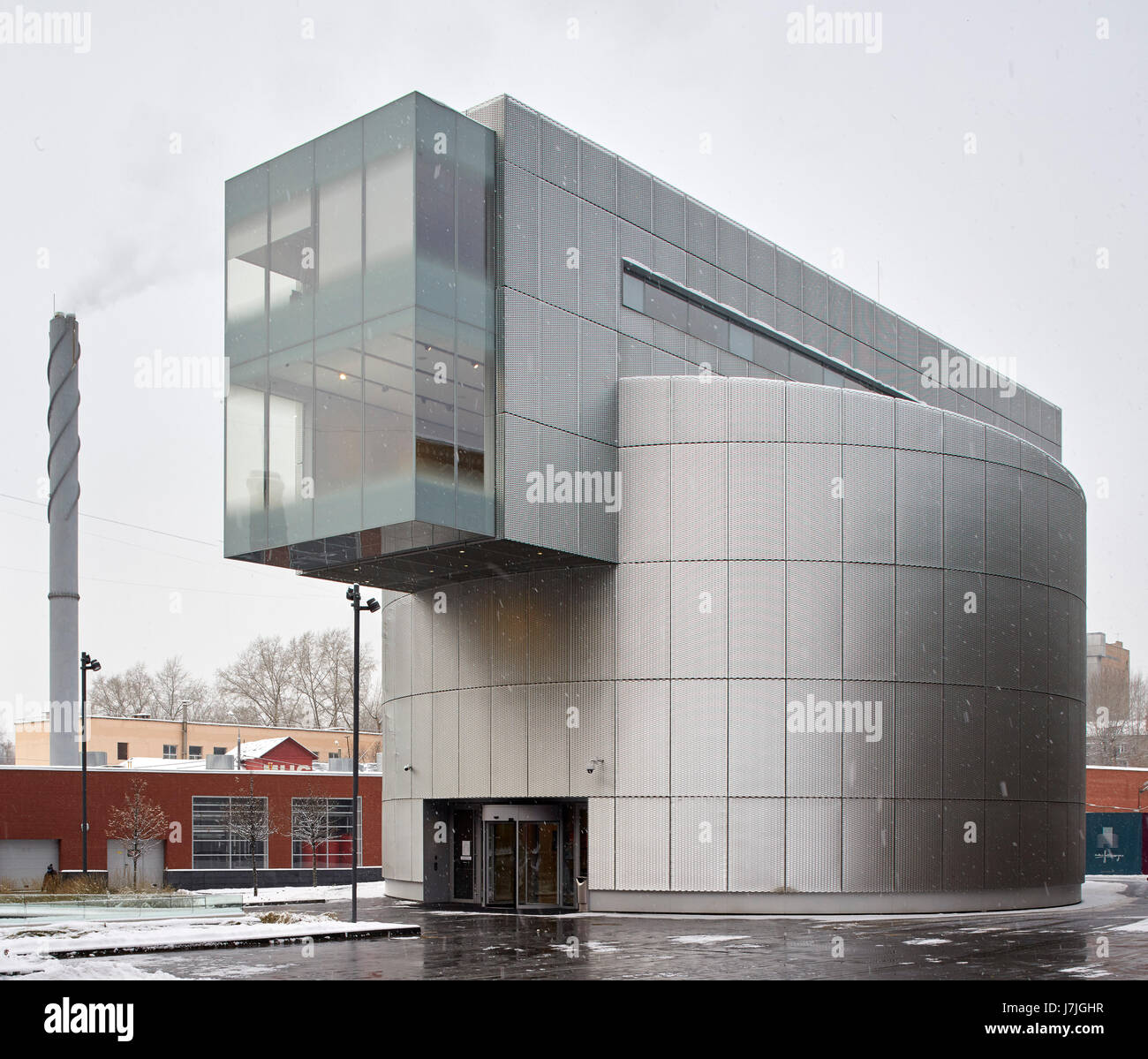 Exterior overview in snow. The Museum of Russian Impressionism, Moscow ...