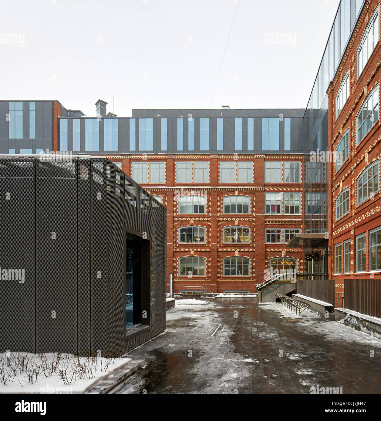 Rear view showing additions. The Bolshevik Factory, Moscow, Russia ...