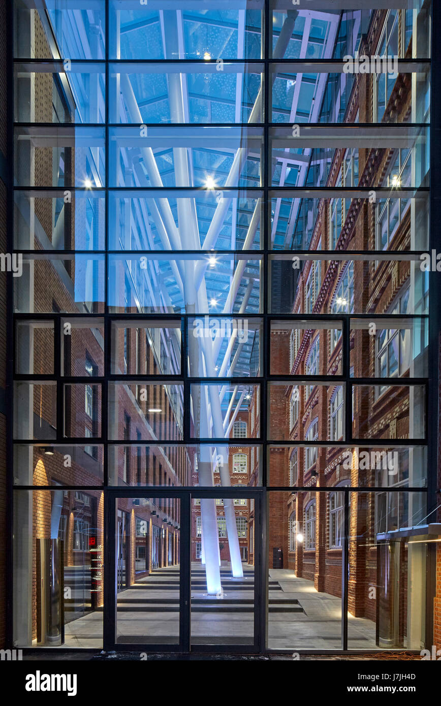 Side view looking into atrium. The Bolshevik Factory, Moscow, Russia ...