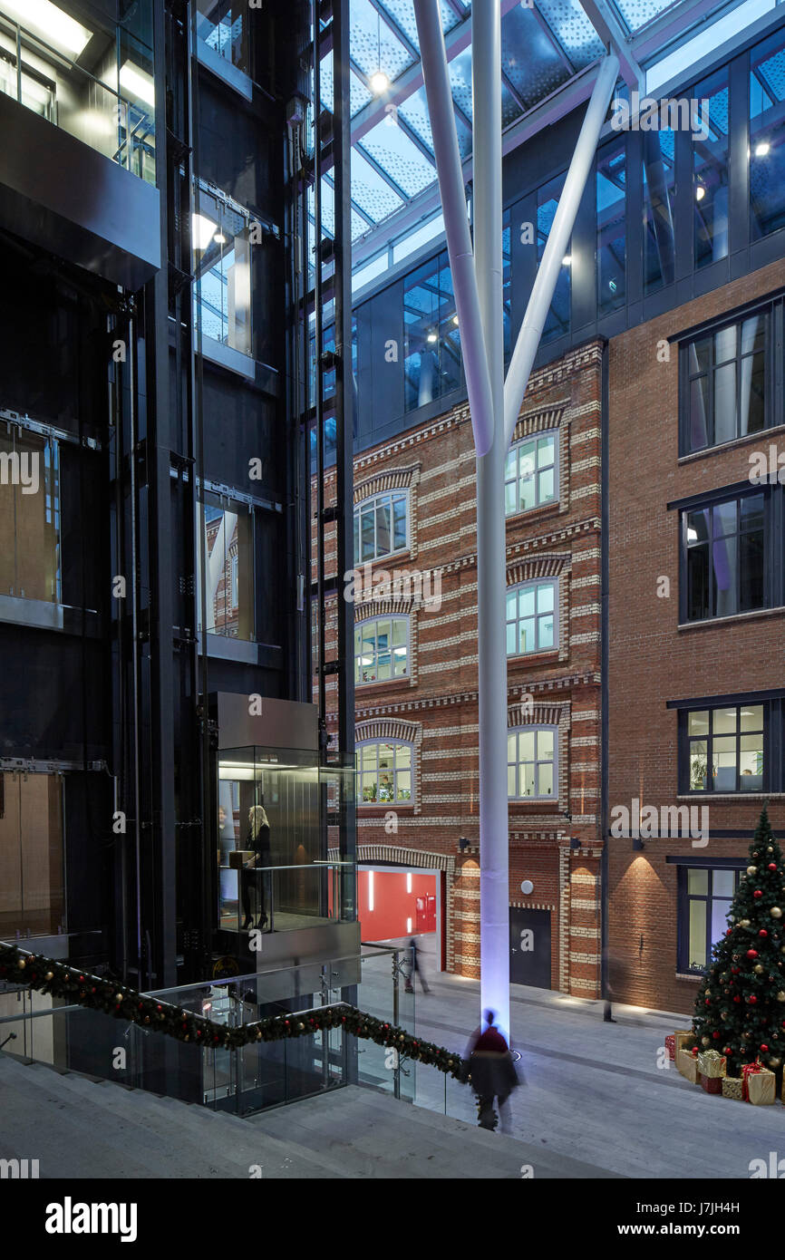 Interior view in atrium. The Bolshevik Factory, Moscow, Russia ...