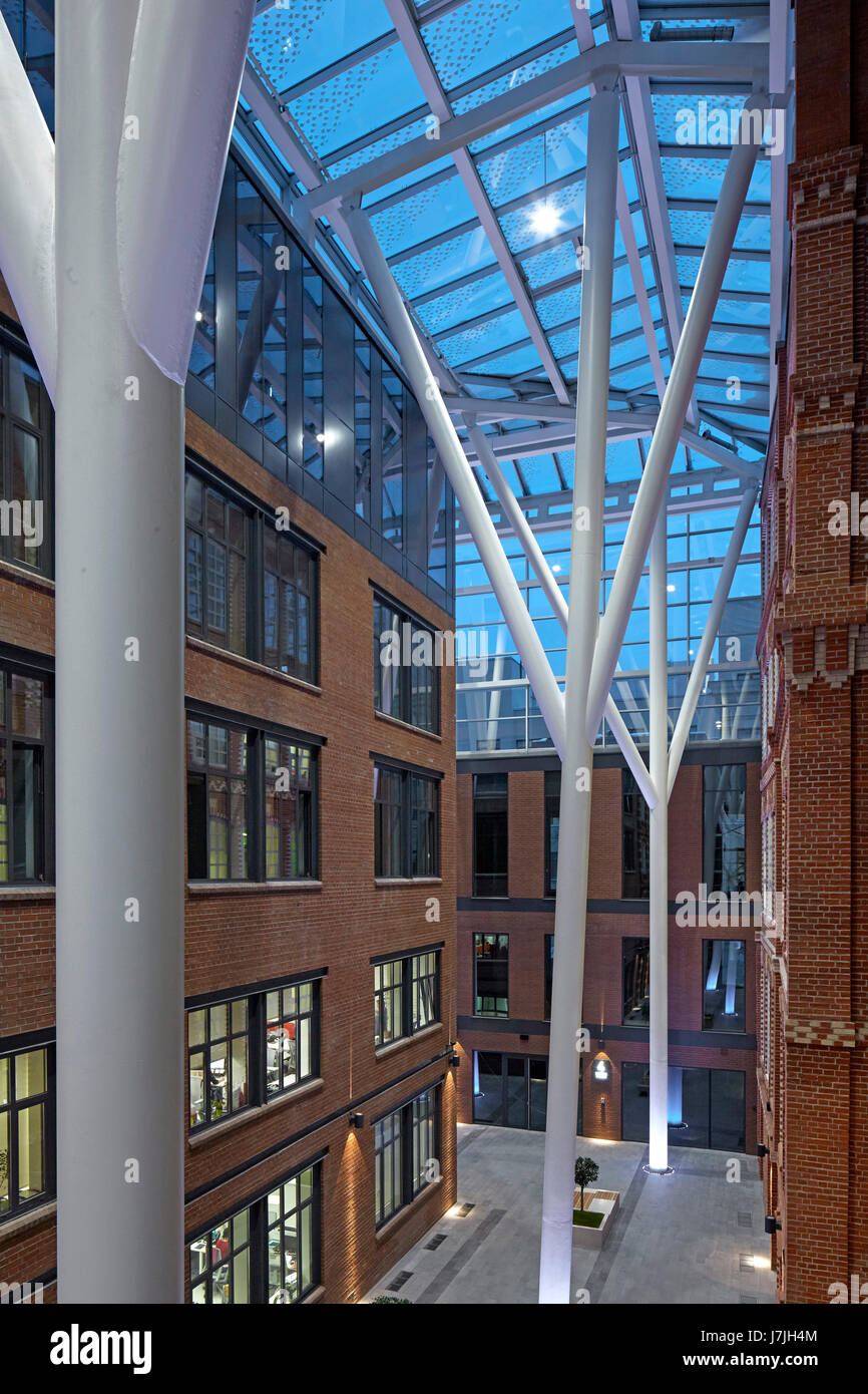 Interior view in atrium. The Bolshevik Factory, Moscow, Russia ...