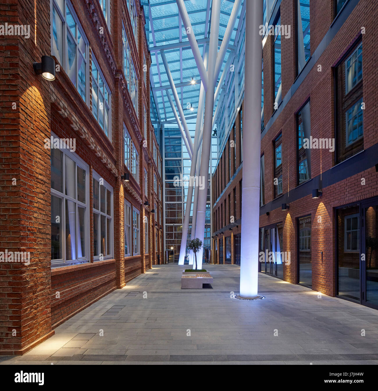 Interior view in atrium. The Bolshevik Factory, Moscow, Russia ...