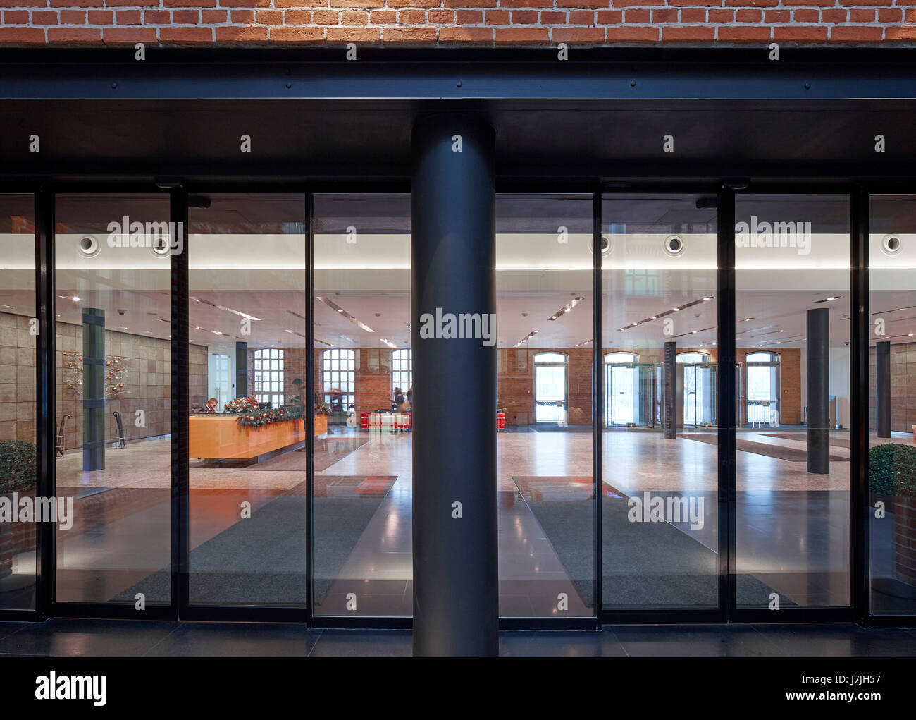 Interior view towards reception. The Bolshevik Factory, Moscow, Russia ...