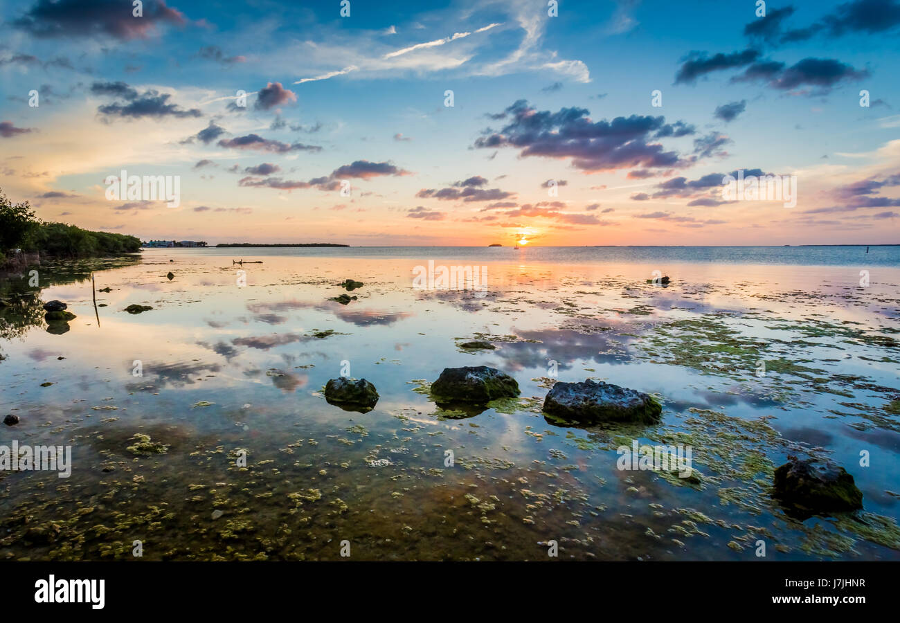 Beautiful sunset in the Florida keys Stock Photo - Alamy