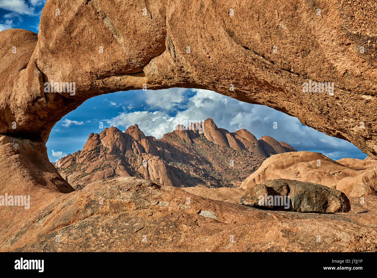 The Arch at Spitzkoppe, mountain landscape of granite rocks, Matterhorn ...