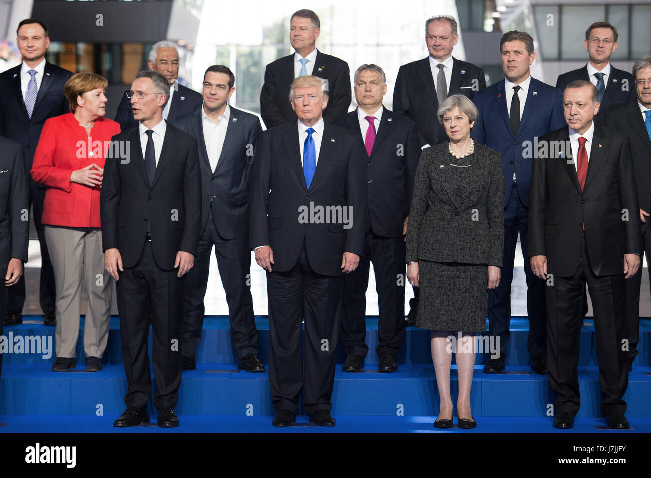 German Chancellor Angela Merkel, (left) and (front row second left to ...