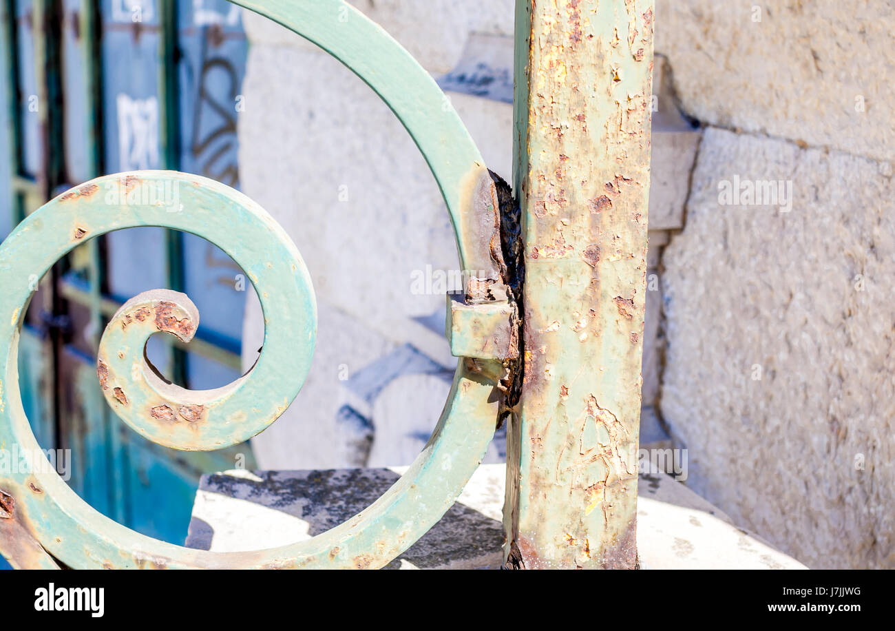 Antique rusty metal ornaments old and still fancy Stock Photo - Alamy