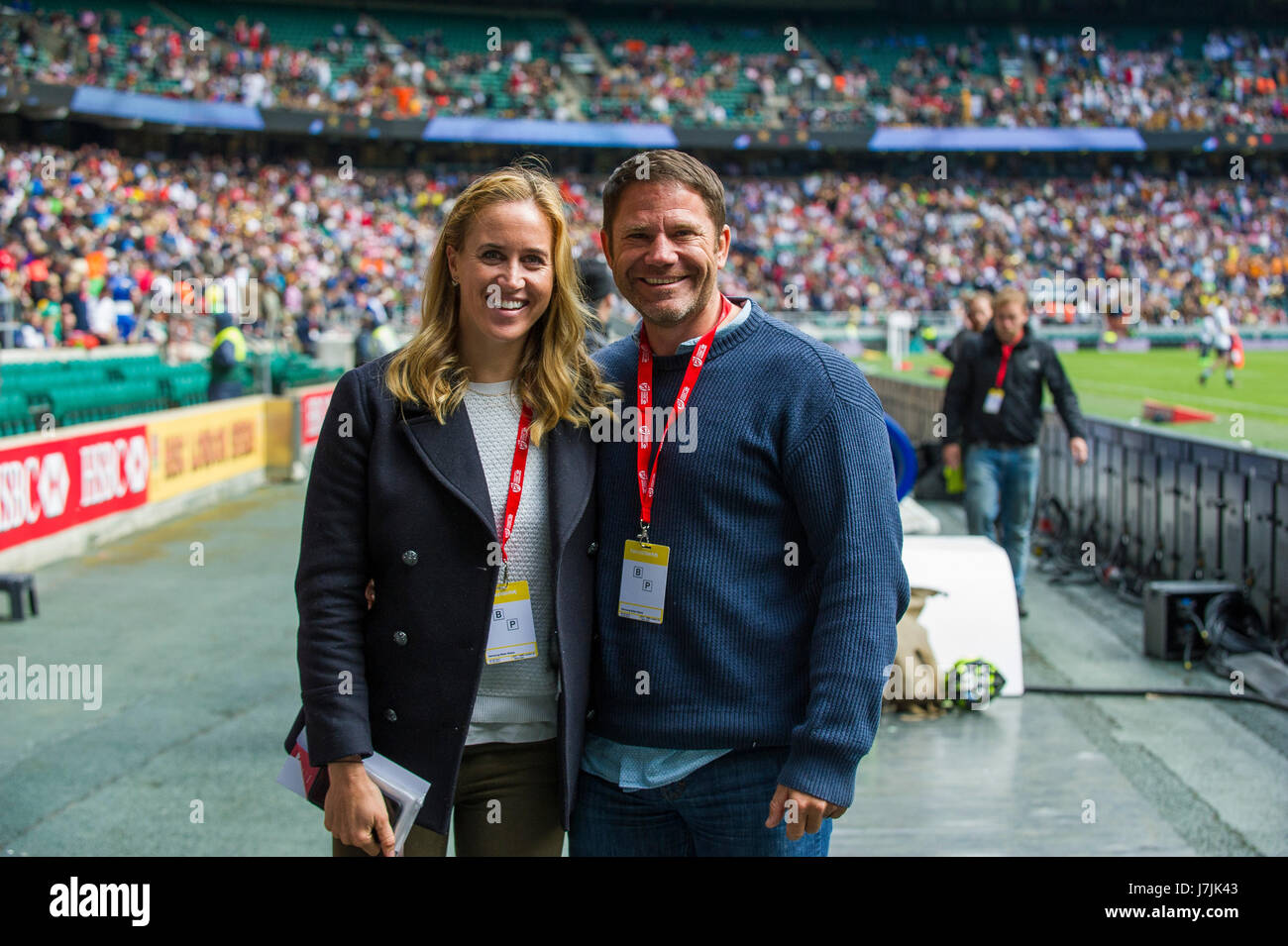 London, England. 200517. Steve Backshall and Helen Glover (Wife) attend ...