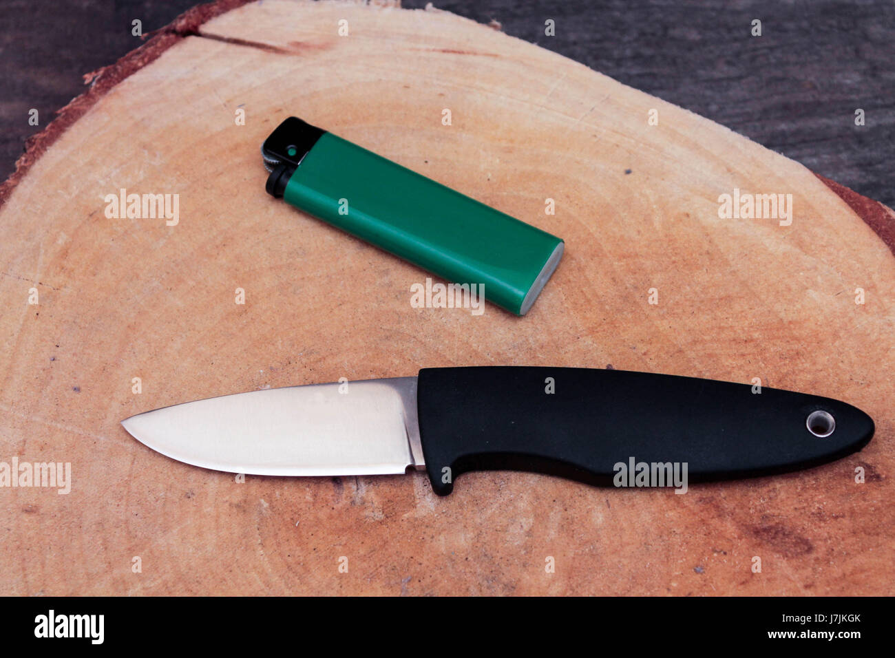 Small Swedish knife. Knife the size of a lighter Stock Photo - Alamy