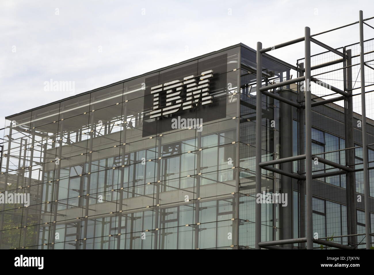 PRAGUE, CZECH REPUBLIC - MAY 22: IBM company logo on headquarters ...