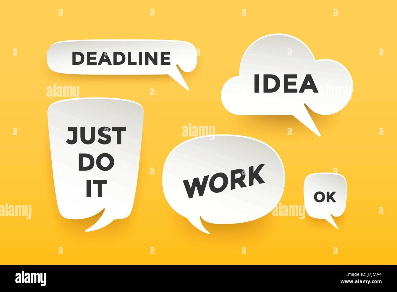 Cloud set white paper hi-res stock photography and images - Alamy