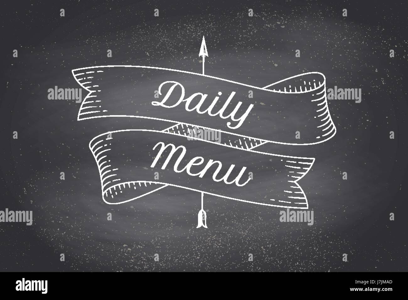 Old school vintage ribbon with text Daily menu Stock Vector Image & Art ...