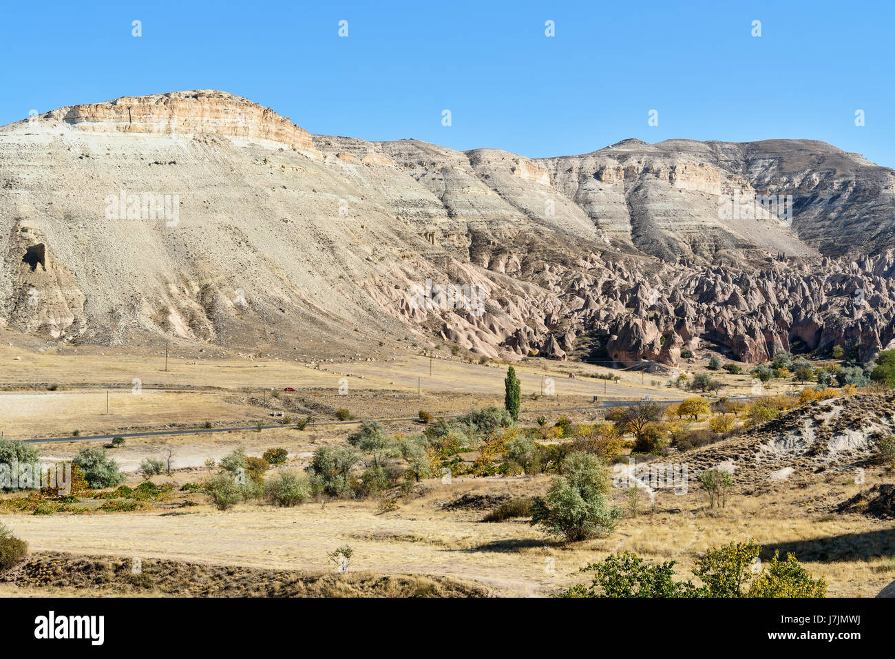 View on Zelve Valley in Cappadocia. Nevsehir Province. Turkey Stock ...