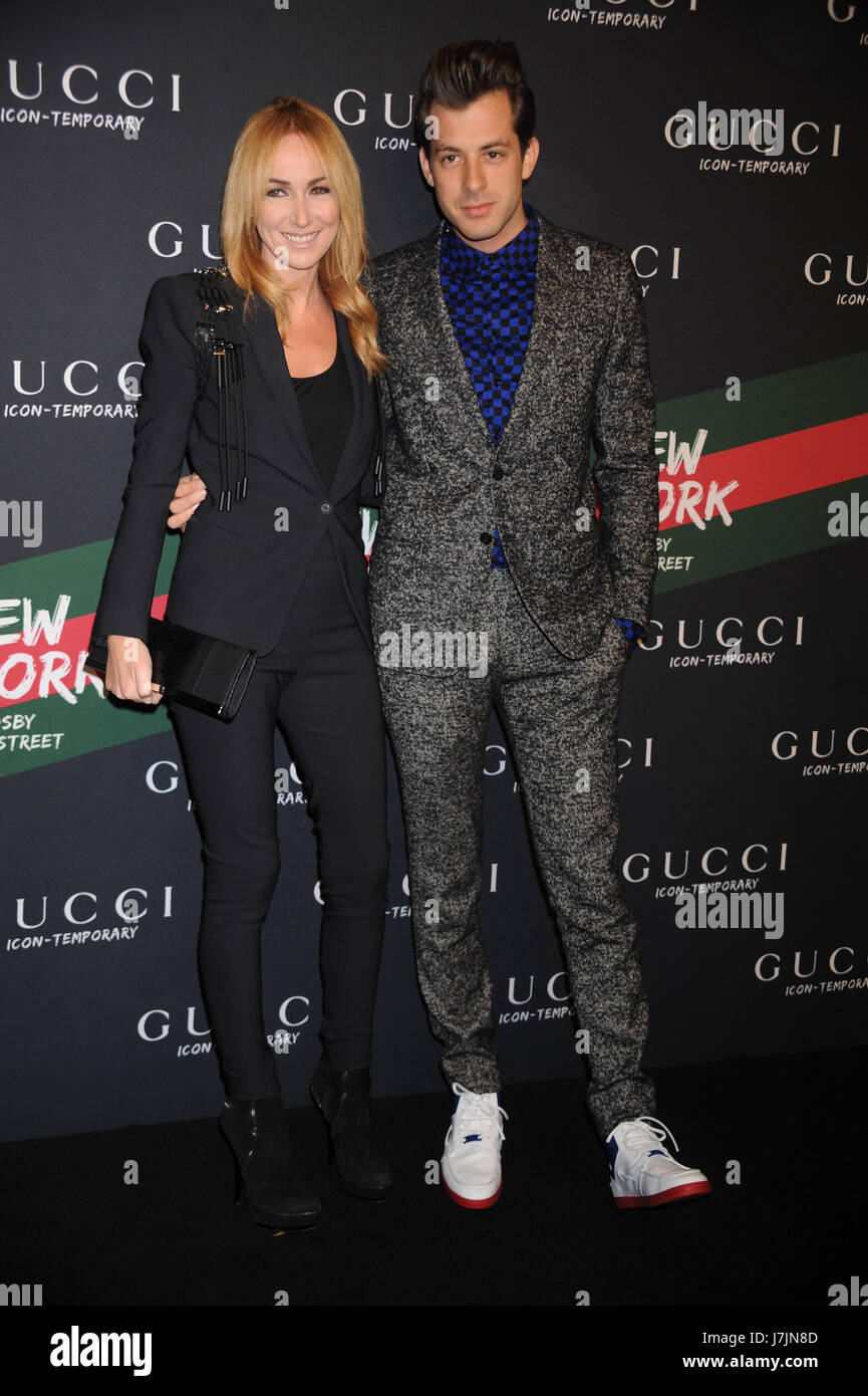 Frida Giannini and Mark Ronson attend the Gucci Icon-Temporary Flash ...