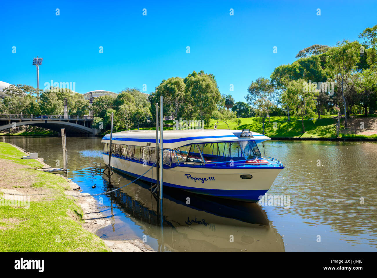 Adelaide, Australia - April 14, 2017: Iconic Popeye boat anchored near ...