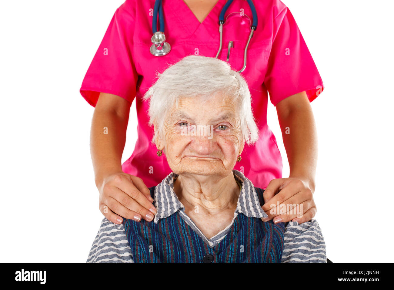 Healthy senior woman after a medical check up Stock Photo - Alamy
