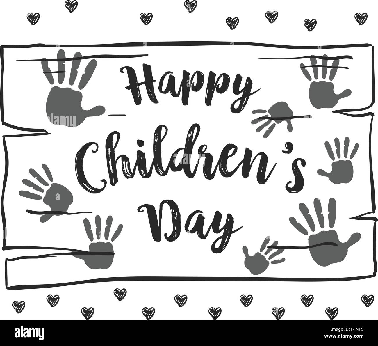 Collection hand draw children day background Stock Vector Image & Art ...