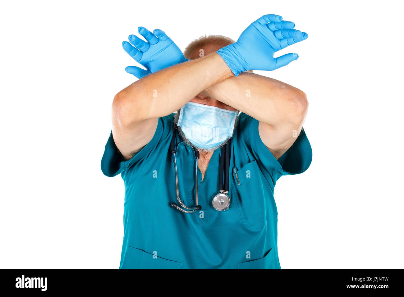 Picture of a tired surgeon after a long shift at the hospital Stock ...