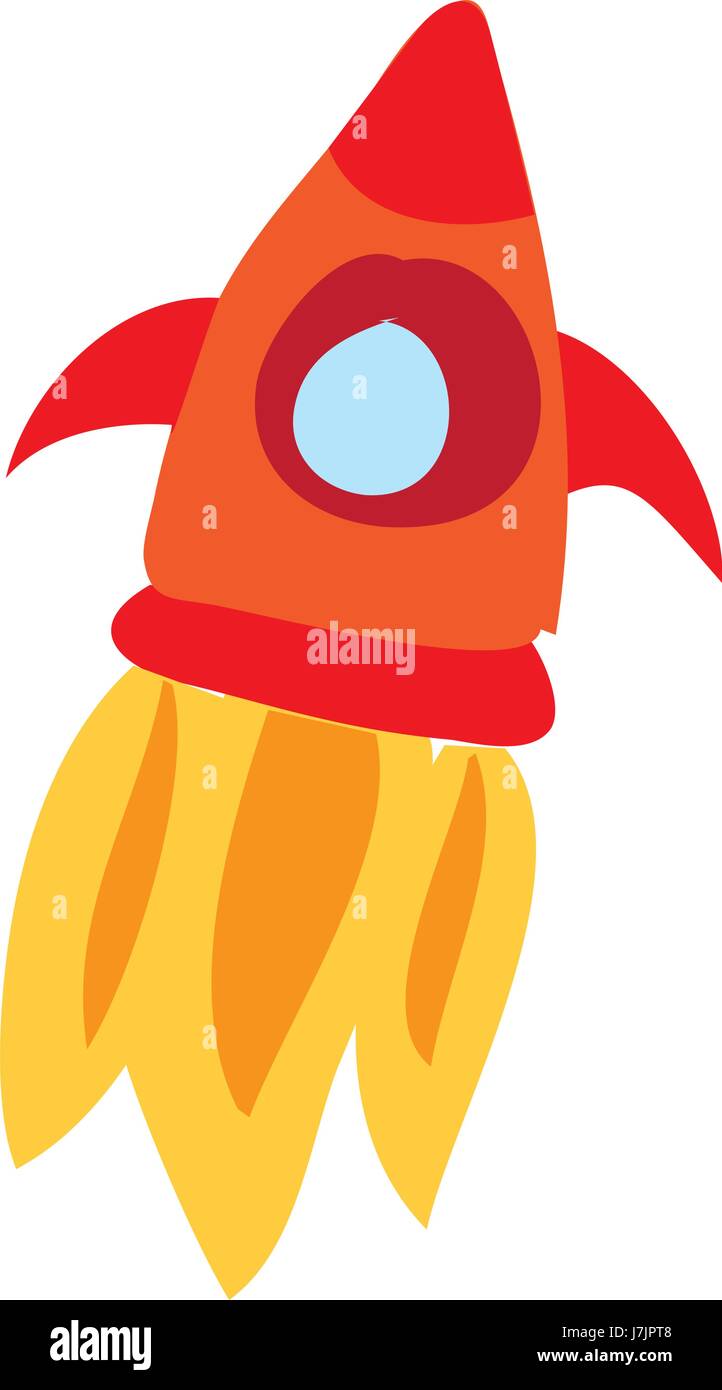 rocket flying drawing icon Stock Vector Image & Art - Alamy